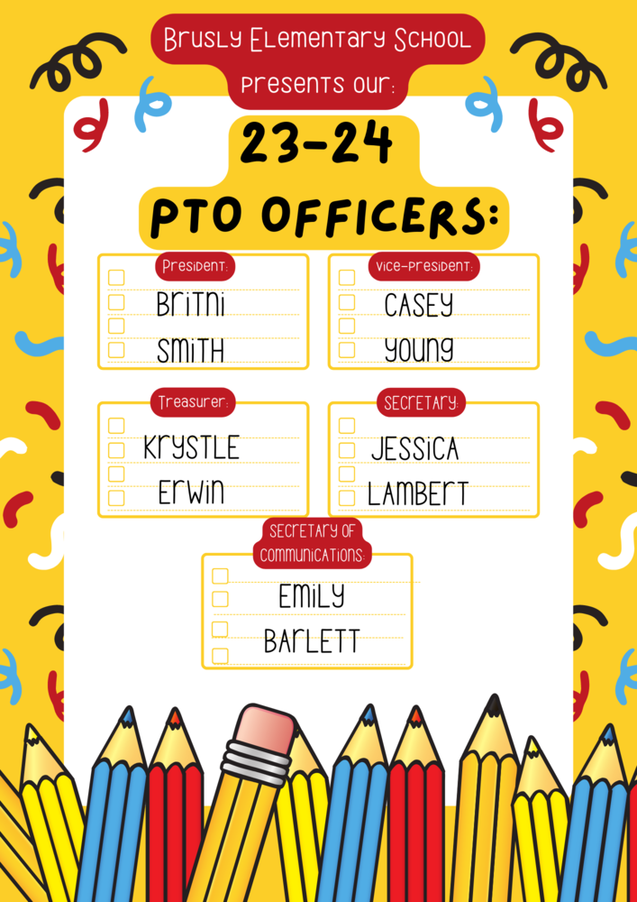 23-24 PTO Officers | Brusly Elementary School